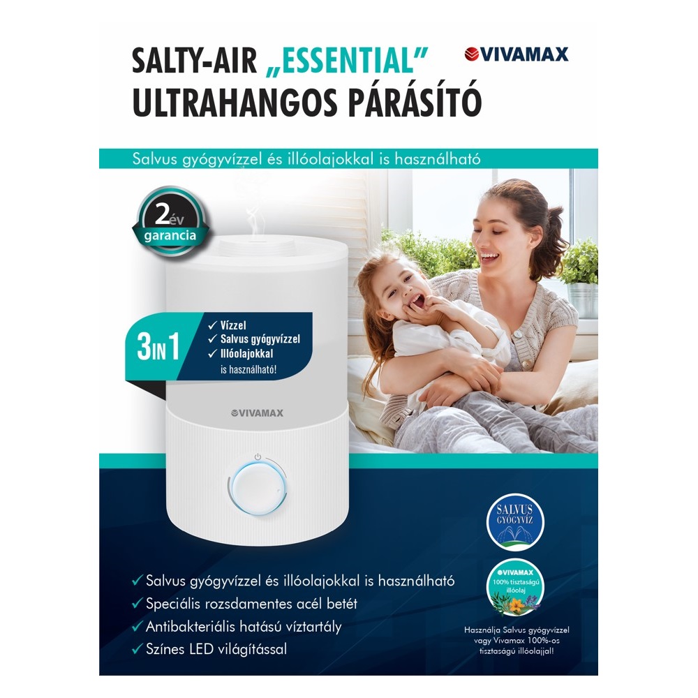 Salty-Air "Essential" ultrahangos párásító - Vivamax webáruház