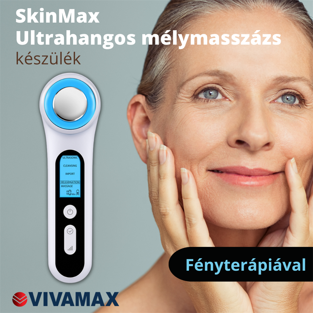 SkinMax Ultrahangos mélymasszázs készülék fényterápiával - Vivamax ...
